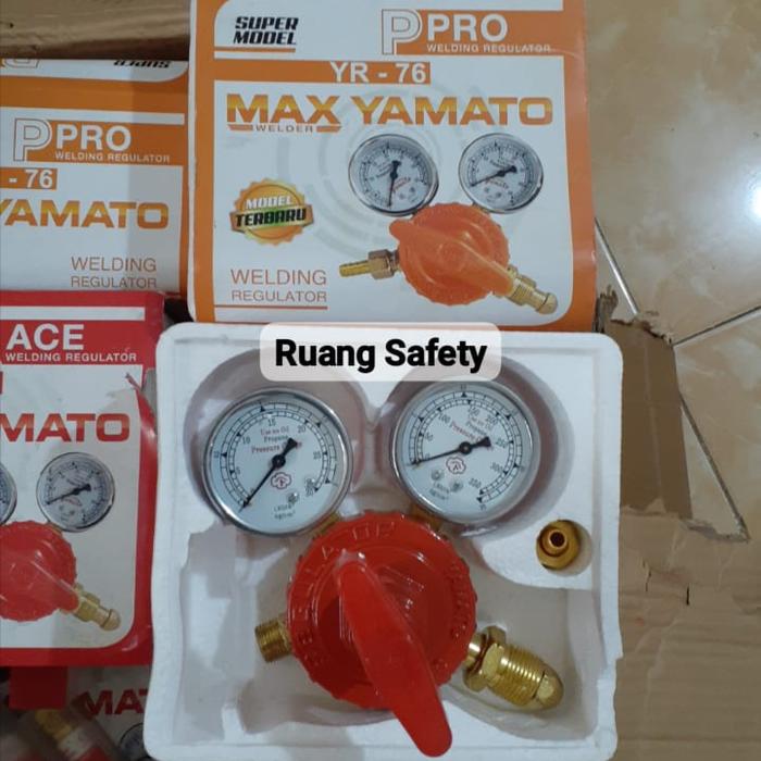 Jual Regulator Las Max Yamato Oxygen / Acetylene / LPG (Propane) / Argon / Co2 Welding Regulaor ...