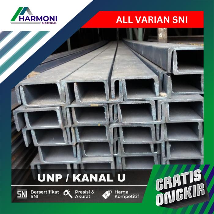 Jual Besi UNP 50 65 80 100 120 125 150 200 250 x 6 meter SNI Sertifikat ...