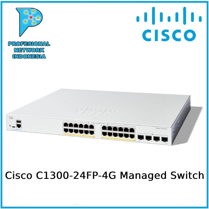 Promo Cisco C1300-24FP-4G Managed Switch, Catalyst 1300 24-port GE ...