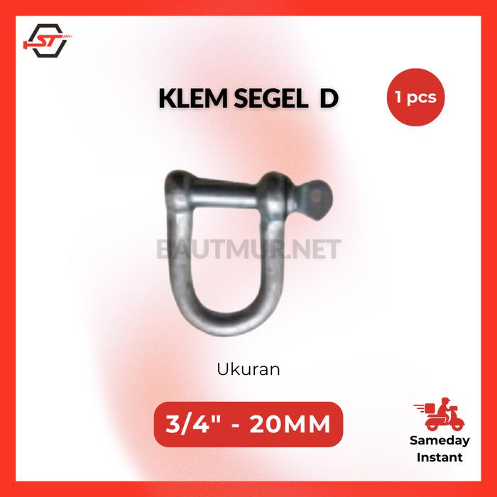 Promo Segel D | 20MM 22MM 25MM | Segel D - Shackle D - Sambungan Rantai ...