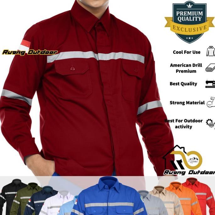 Jual Baju Kemeja Wearpack Safety K3 Pria Lengan Panjang Seragam Atasan ...
