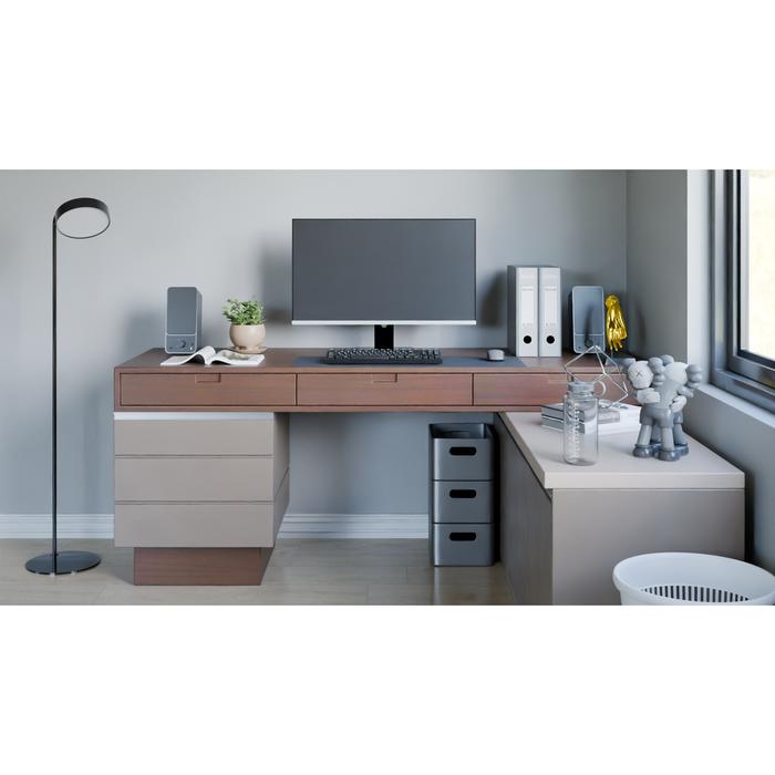 Jual HONN Bureau en L - Meja Kerja Eksekutif Berbentuk L - Metro Grey ...
