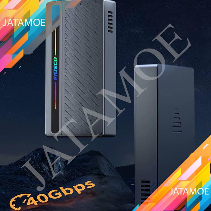 Jual RIHAO Mini Enclosure Thunderbolt 3/4 USB4.0 40Gbps NVMe M.2 SSD ...