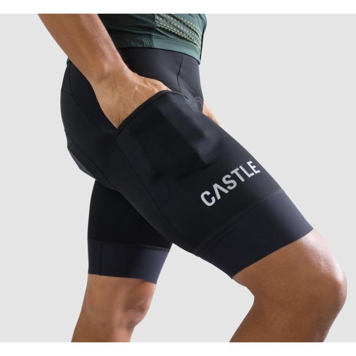 Promo Basic Cargo Bib Short Cycling Castle warna Hitam Sport - XL ...