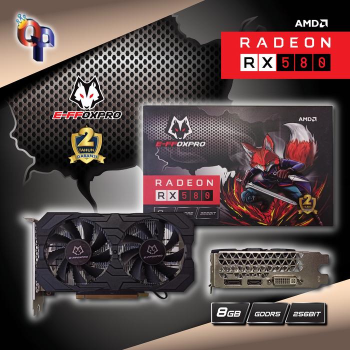 Jual VGA EFFOXPRO AMD RX 580 RX580 8G DDR5 256 BIT RX580 - Jakarta ...