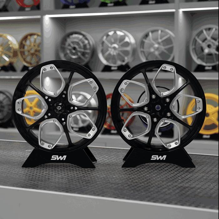 Jual Velg MK Factory RAINBOW Black List Silver Set 12inc Vespa Sprint ...