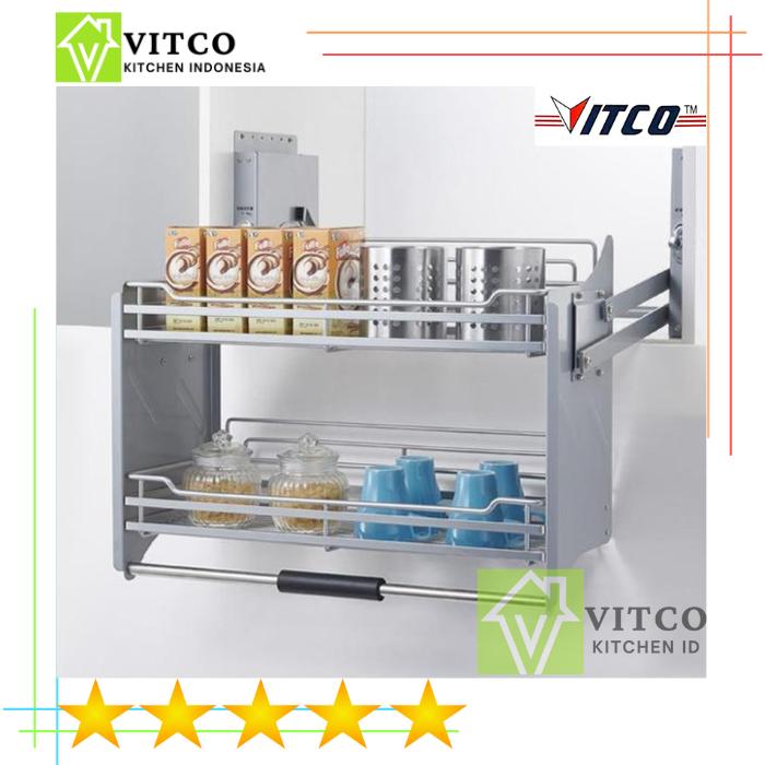 Promo VITCO Soft Close Pull Down Multipurpose Rack/Rak Tarik Dapur ...