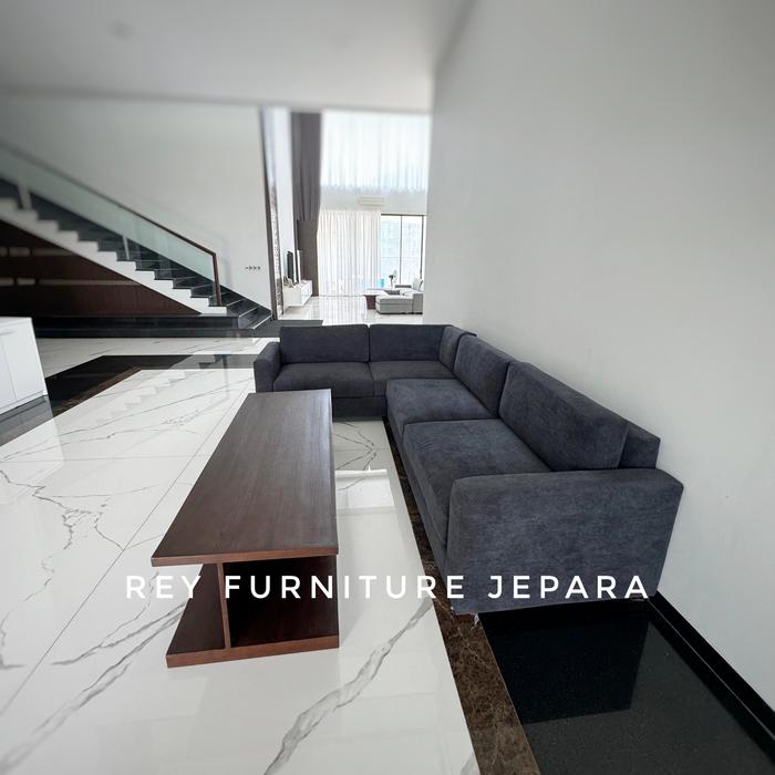 Jual sofa minimalis modern satu set dengan meja model terbaru real pict ...