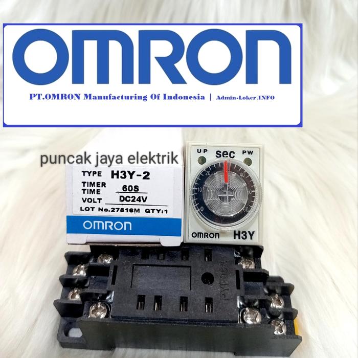 Jual timer Omron original h3y2 60 detik second plus socket/timer Omron h3y 2 - Jakarta Barat ...