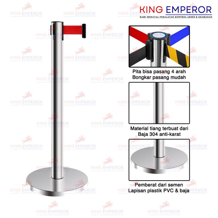 Jual Standing Barrier Queue Line Stainless / Tiang Pembatas Antrian ...