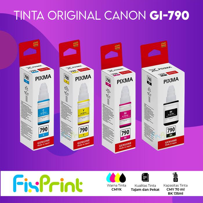 Jual Canon GI-790 GI790 GI 790 Black Cyan Magenta Yellow Tinta G2010 ...