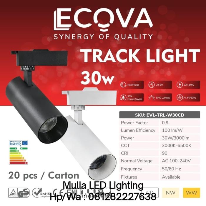 Jual Ecova Lampu Led Track light COB Watt 30 watt - Jakarta Pusat ...