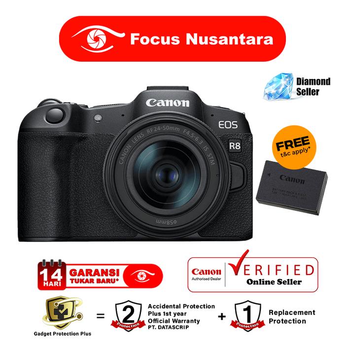 Promo Canon EOS R8 Body Only / EOS R 8 Kit 24-50mm Mirrorless Garansi ...