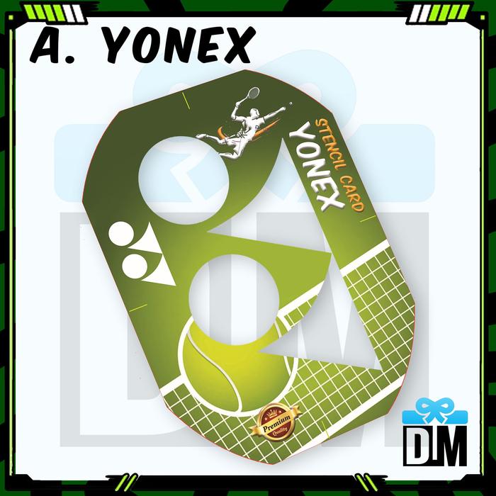 Jual Cetakan logo untuk senar raket TENIS TENNIS Stencil card Yonex ...