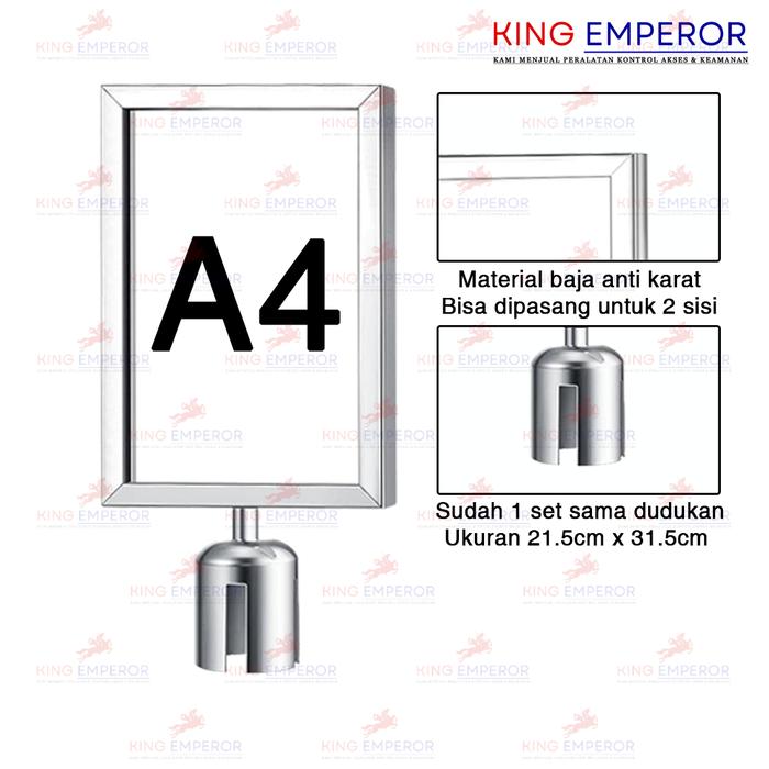 Jual Sign Frame A4 Signage Poster Aluminium / Papan Petunjuk Tiang ...