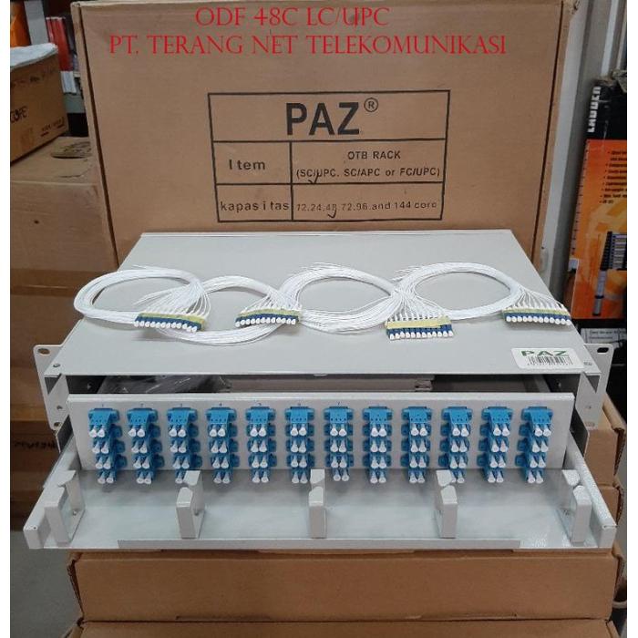 Jual PAZ OTB ODF RACK 48 CORE LC/UPC FULLSET SINGLE MODE FIBER OPTIK ...