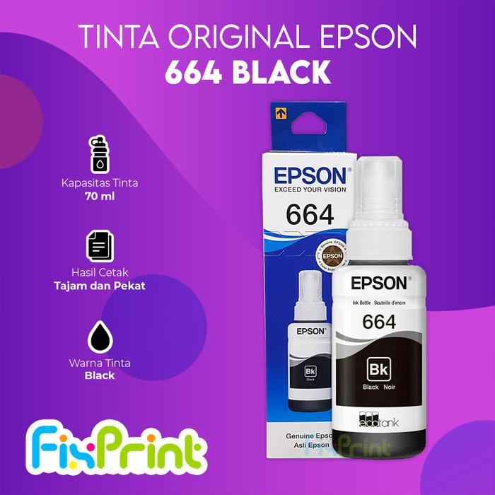 Jual Tinta Epson 664 T664 Printer L360 L220 L350 L120 L121 Original Ori ...