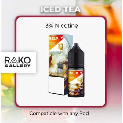 Jual RELX Liquid Salt Nic 30ml Pod All Flavors - Iced Tea - Jakarta ...