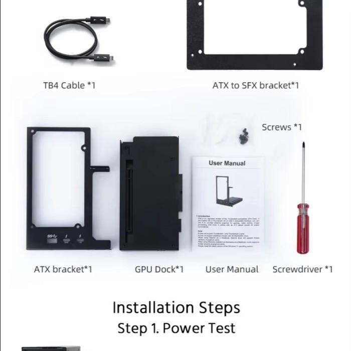 Jual Portable eGPU Thunderbolt 3/4 USB4 VGA External Pengganti OneXGPU ...