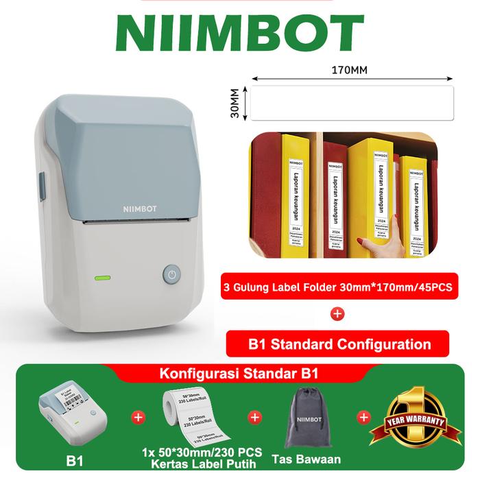 Promo Paket Kertas Label Folder Khusus untuk Mesin Label Termal NIIMBOT ...