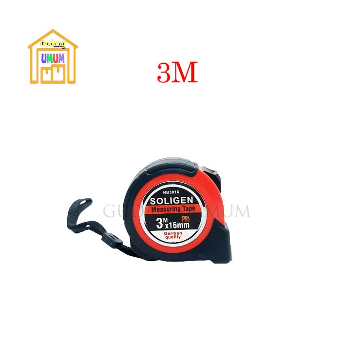 Jual Meteran Soligen Body Karet 3M - 5M - 7,5M Meteran Alat Ukur Roll ...