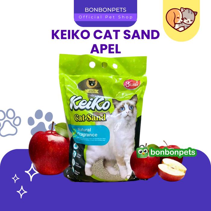 Promo Pasir Kucing Wangi Gumpal Keiko 3 Liter Cat Sand Keiko 3ltr Pasir ...