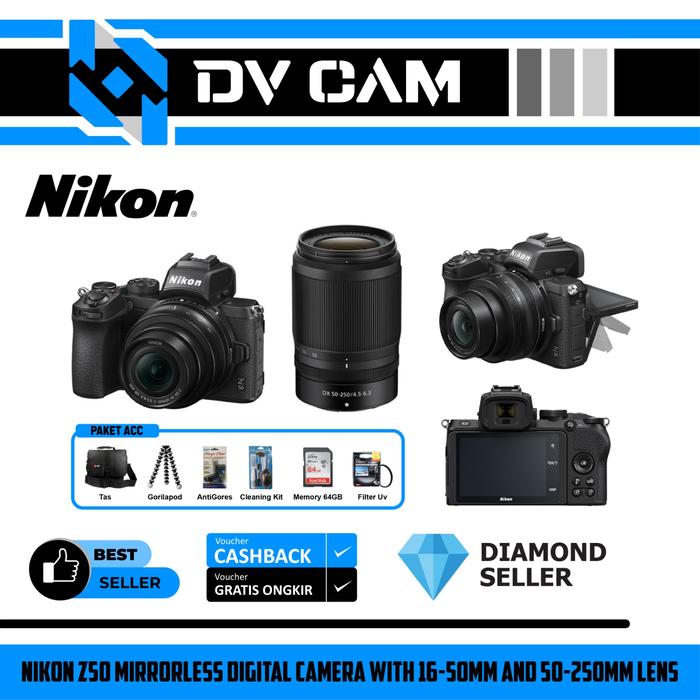 Jual NIKON Z50 Kit 16-50MM Mirrorless Digital Camera - PAKET B, LENS 16 ...