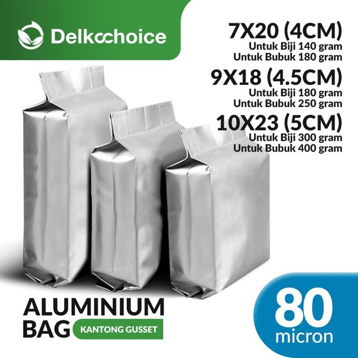 Jual PACK) Kantong Aluminium Bag Gusset Central Sealing Kemasan Coffee ...