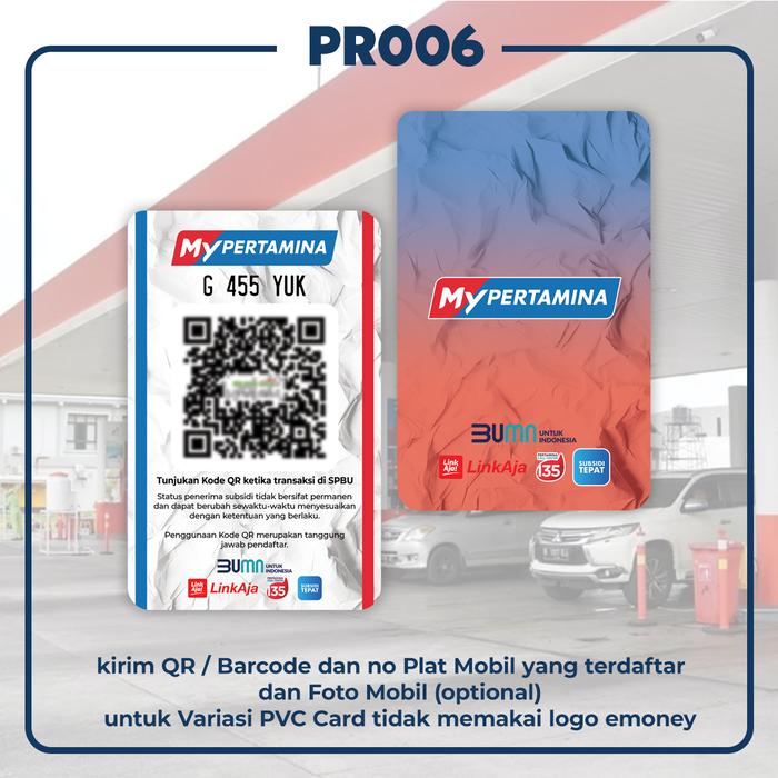 Jual CETAK KARTU PERTAMINA BARCODE QR MyPertamina PVC Card Emoney Flazz ...