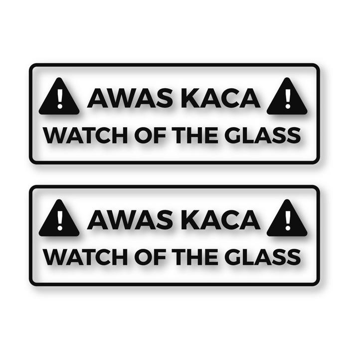 Jual Stiker Transparant Dilarang Bersandar Pada Railing Kaca Stiker ...
