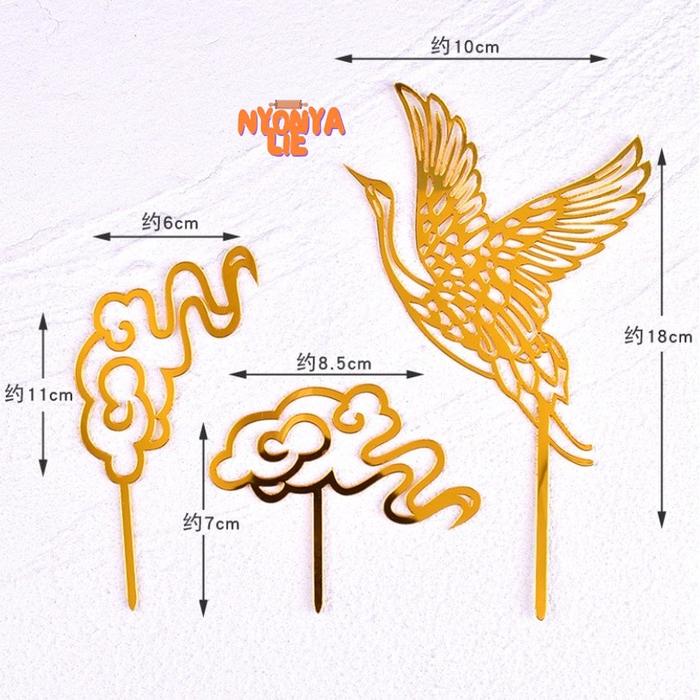 Jual CTL001 Cake Topper Health Longevity Sehat Panjang Umur Dekorasi ...