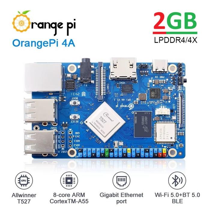 Jual Orange Pi 4A - 2GB RAM with 8-Core CPU Embedded 2-TOPS NPU ...