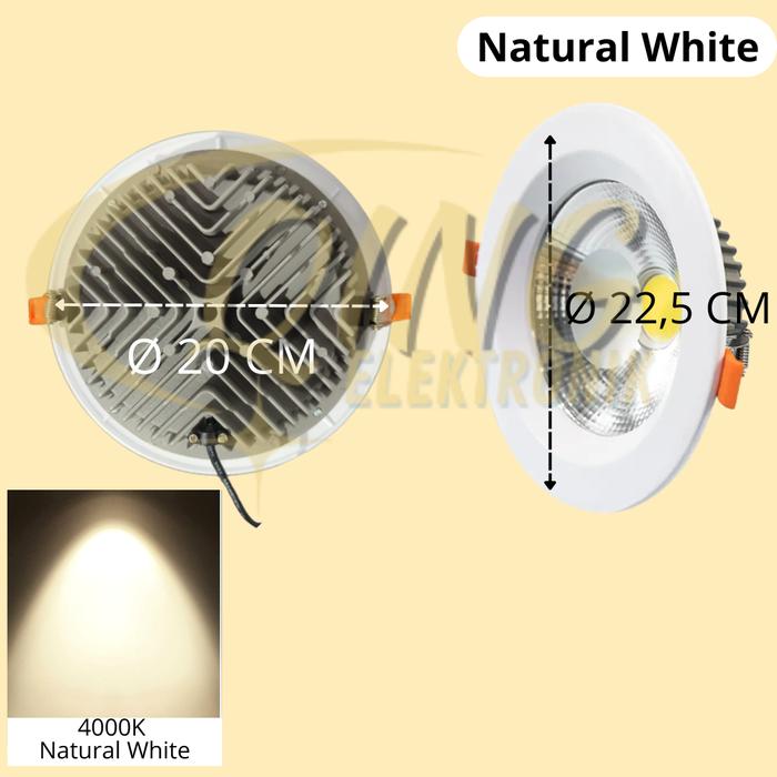 Promo Lampu COB Spot Light Lampu Sorot LED Ceiling Plafon Putih - NATURAL WHITE, 40 WATT ...
