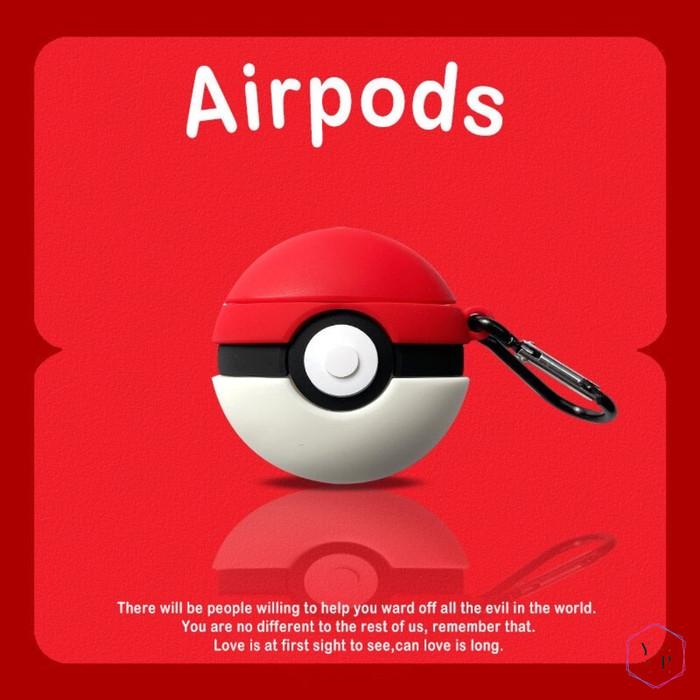 Jual Pokeball Pokemon Case Airpods Gen 1 2 3 PRO Casing Silicone Rubber ...