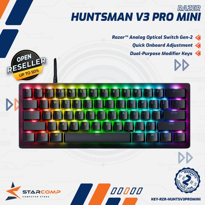 Promo RAZER HUNTSMAN V3 PRO MINI 60% Analog Esports Gaming Keyboard ...