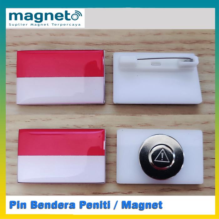 Jual Name Tag /Nama Dada /Papan Nama /Pin Bendera Merah Putih Magnet ...