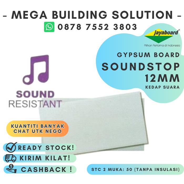 Jual Papan Gipsum KEDAP SUARA SOUNDSTOP 12 mm - Gypsum Jayaboard ...