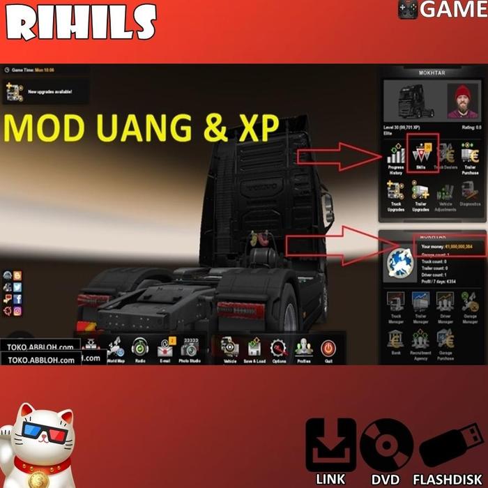 Jual Flashdisk isi Game ETS2 Mod Truk Bus Map Indonesia untuk PC Laptop ...