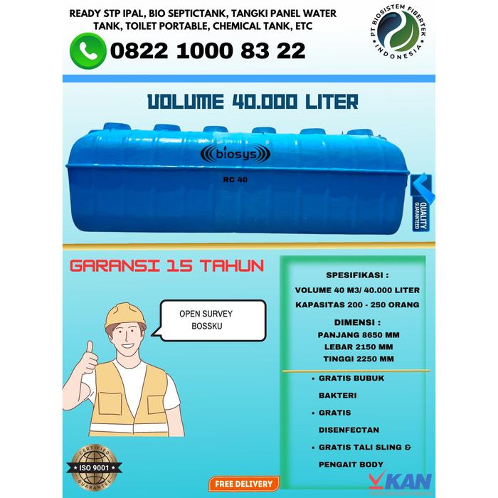 Jual Septic Tank Bio RC 40/40.000 liter - Sepiteng, Biosys, Biofilter ...