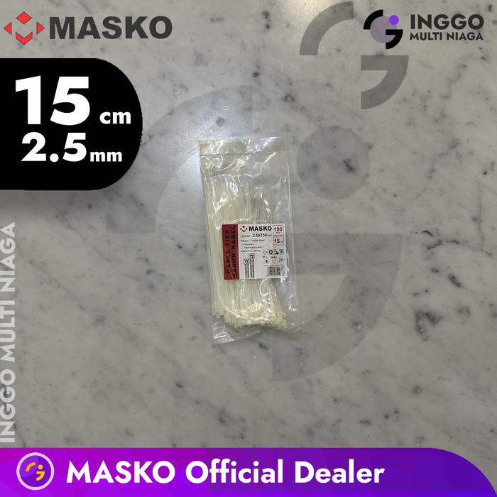 Jual Masko Kabel Ties Isi 100pcs Klip Kabel Hitam Putih Pengikat Kabel ...