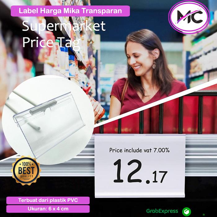 Jual Mika Label Harga Price Tag Rak Holder Display Harga Barang Toko ...