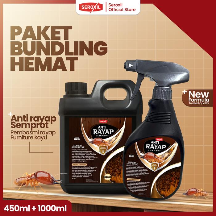 Promo Paket Obat Racun Anti Rayap Kayu Tanah Semprot Ampuh 1 Liter ...