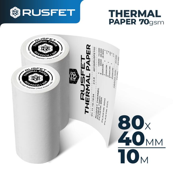 Jual Label dan Kertas Thermal Printer Struk Kasir Barcode Resi RUSFET ...
