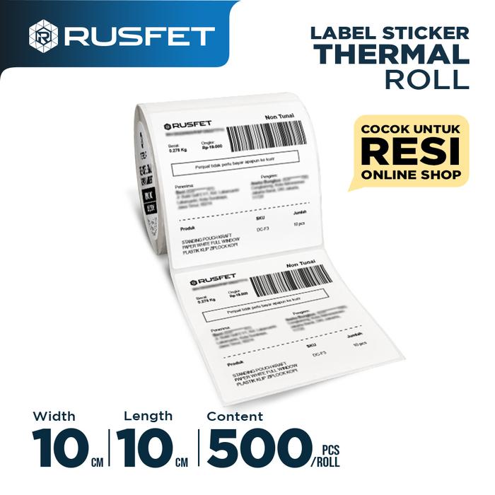 Jual Label dan Kertas Thermal Printer Struk Kasir Barcode Resi RUSFET ...