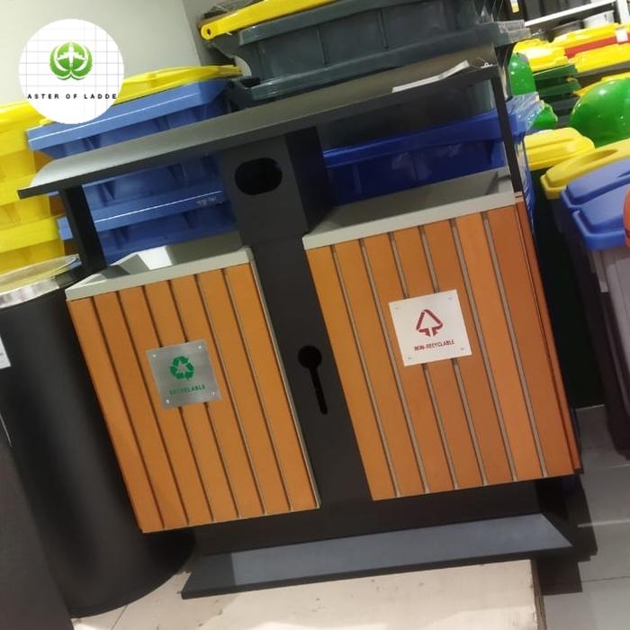 Jual Krisbow tempat Tong Sampah Taman 2 in 1 Outdoor Indoor 34 Liter ...