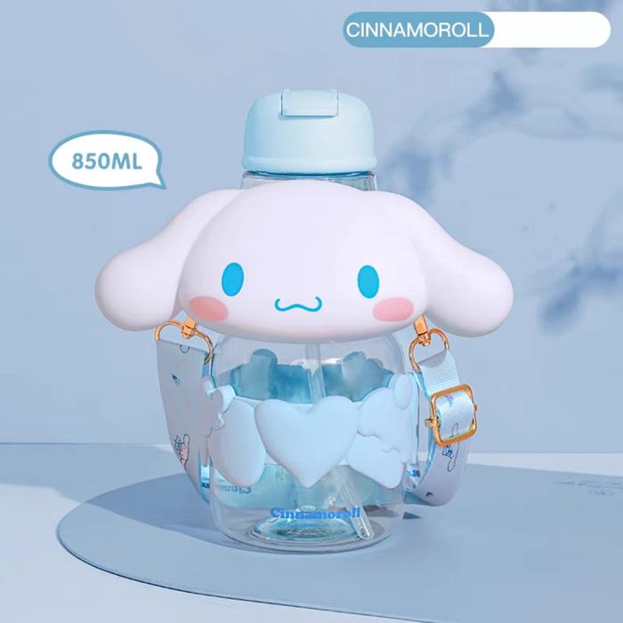 Jual Botol minuman anak viral motif sanrio 850ml Free Tali Panjang Free ...