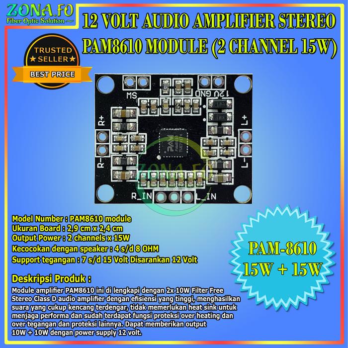 Promo PAM8610 Amplifier Board PAM 8610 Sound Good Quality / Modul ...