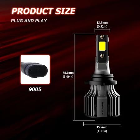 Promo Novsight N39 Headlight Bulbs 2PCS LED Car Led Headlight H4 H7 H11 ...