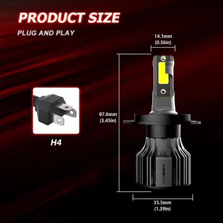 Promo Novsight N39 Headlight Bulbs 2PCS LED Car Led Headlight H4 H7 H11 H1 9005 10000LM Auto ...