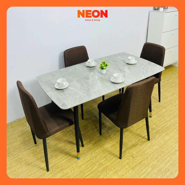 Jual NEON Meja Makan Bonita Set 4 Kursi | Meja Makan Sintered Stone ...